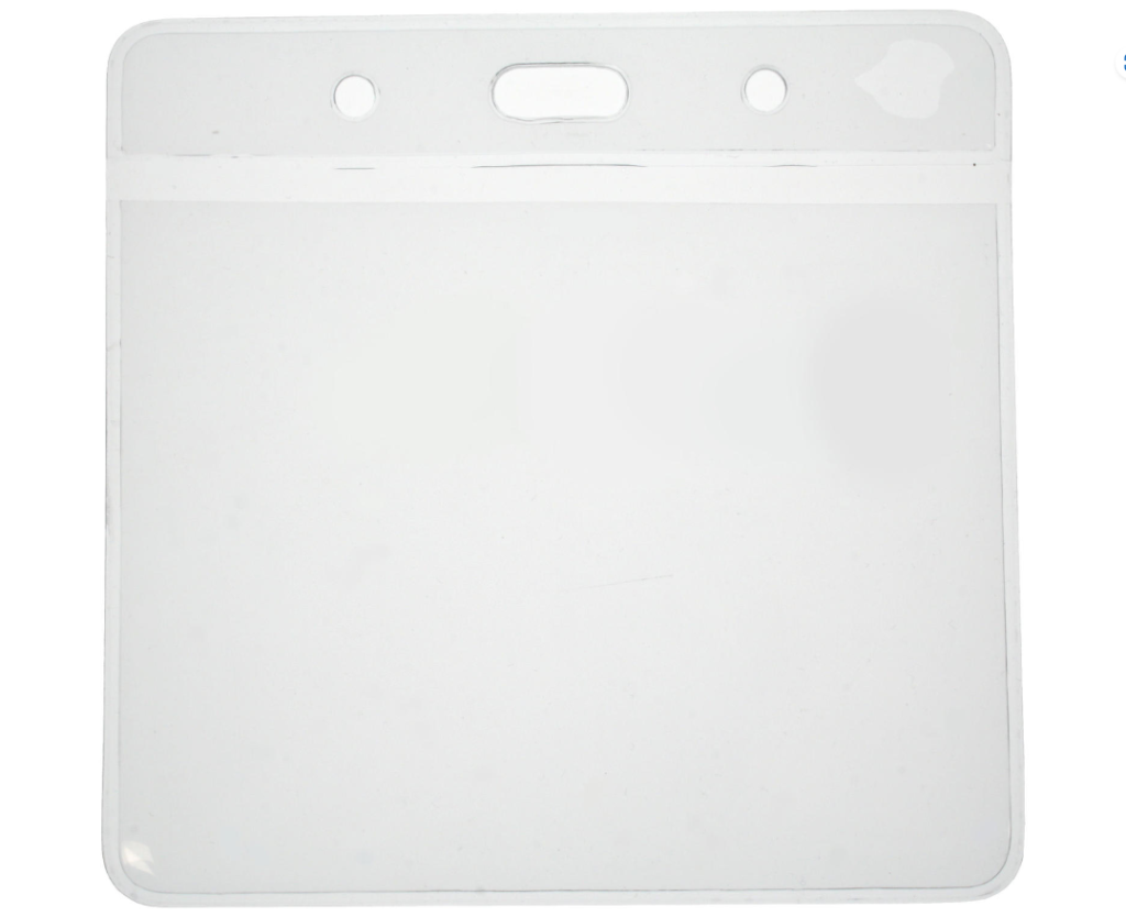 CLEAR VINYL VISITOR CARD HOLDER -(PACK OF 100) - PrimeTech Print